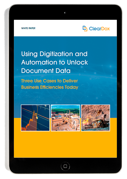 White paper: Using Digitization and Automation to Unlock Document Data ...